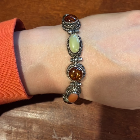 QVC | Jewelry | Qvc Artisan Crafted Sterling Silver Amber Quartzite ...